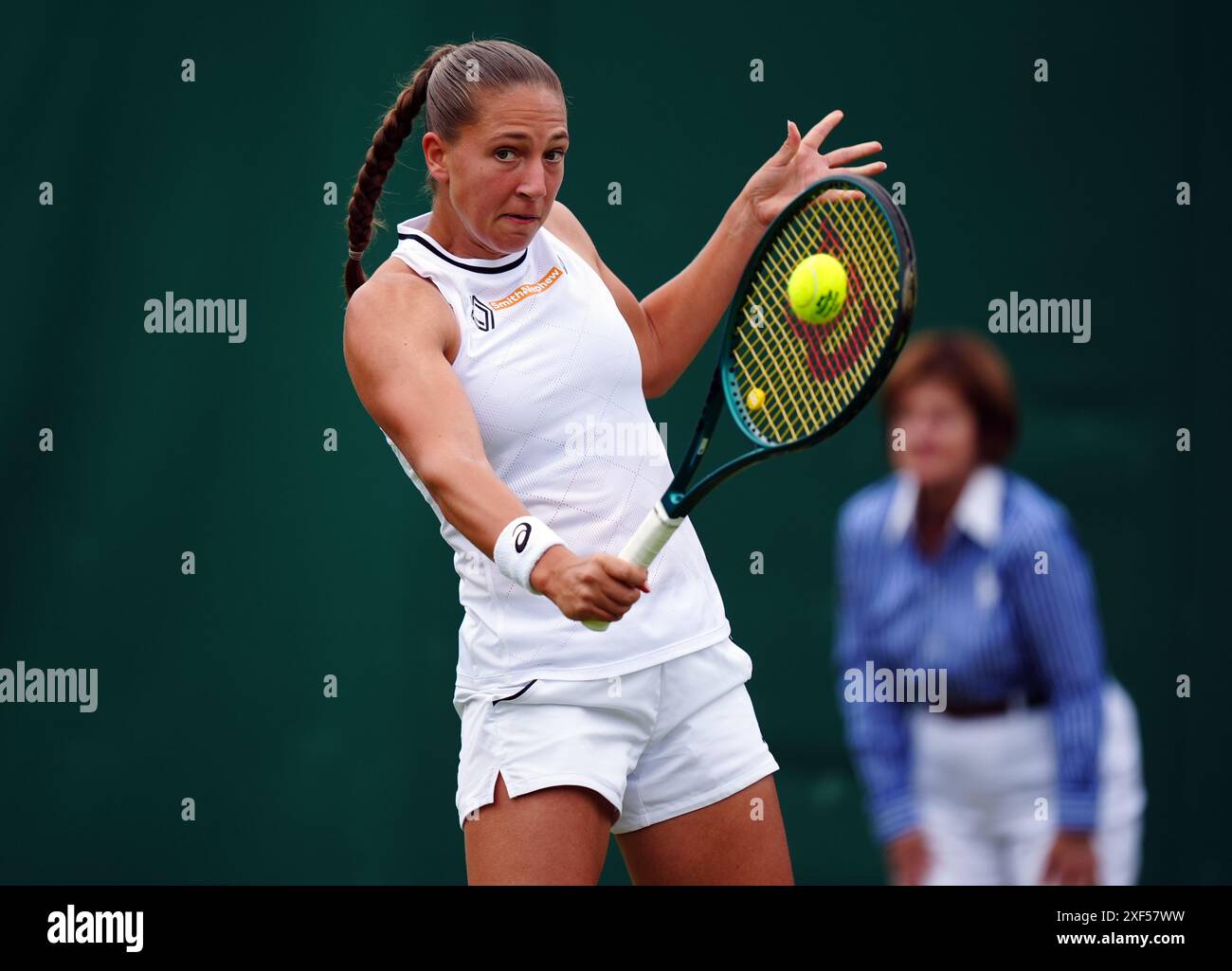 Diane Parry in action against Naomi Osaka (not pictured) on day one of ...