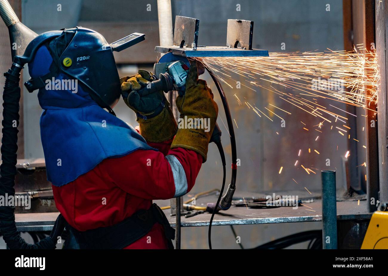 Methil, Scotland, UK. 1st July 2024. Apprentice welders practice their ...