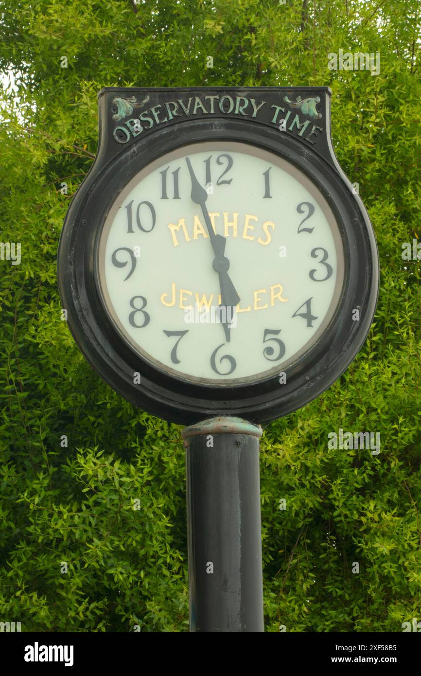 Downtown clock, Ferndale, California Stock Photo - Alamy