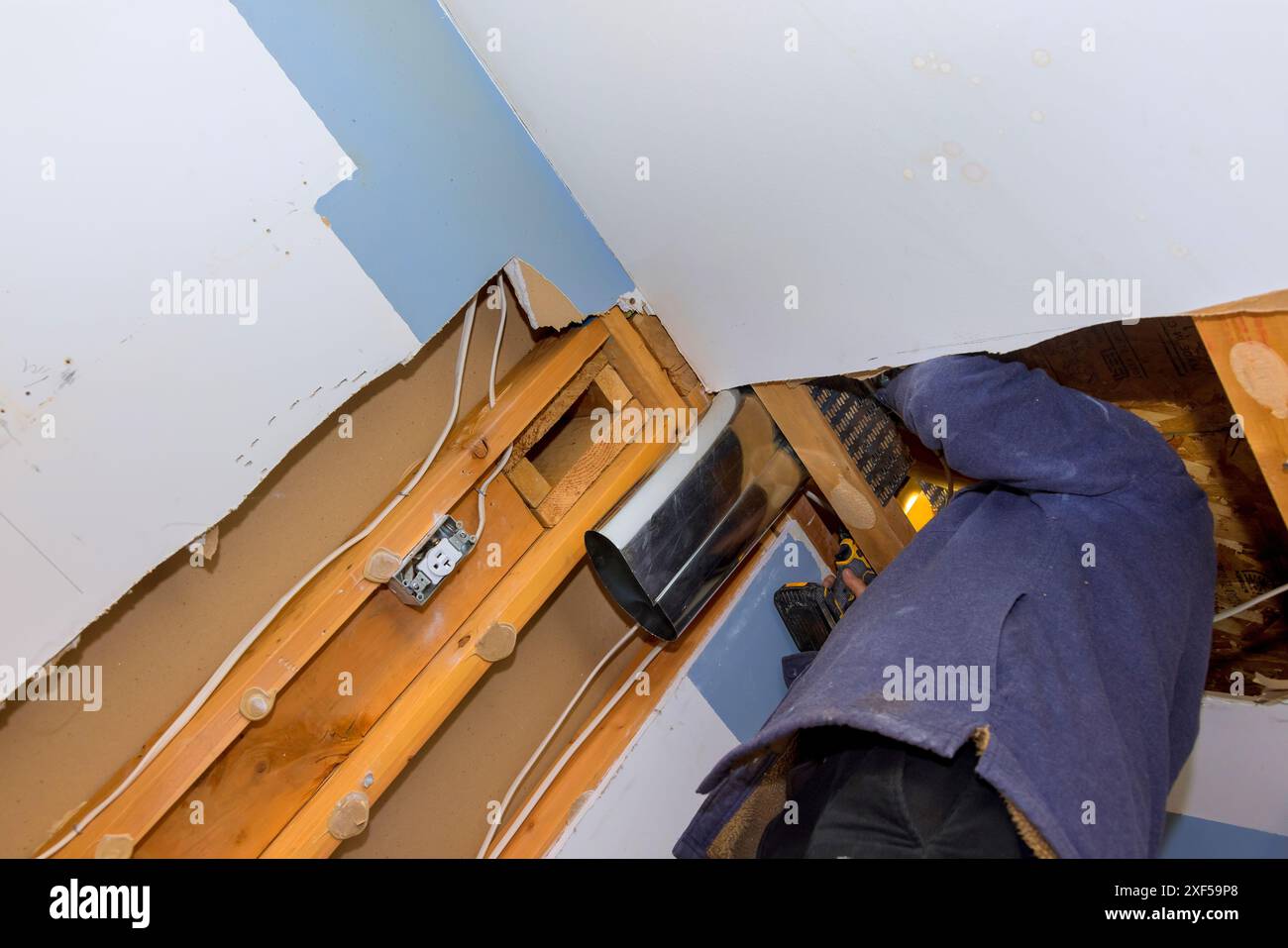 When house is being rebuilt, an HVAC system for ventilation is ...