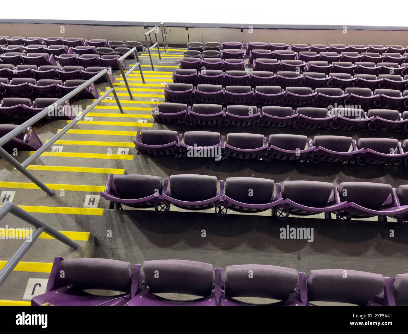 Rows of Purple Seats in World Arena Building Stock Photo - Alamy