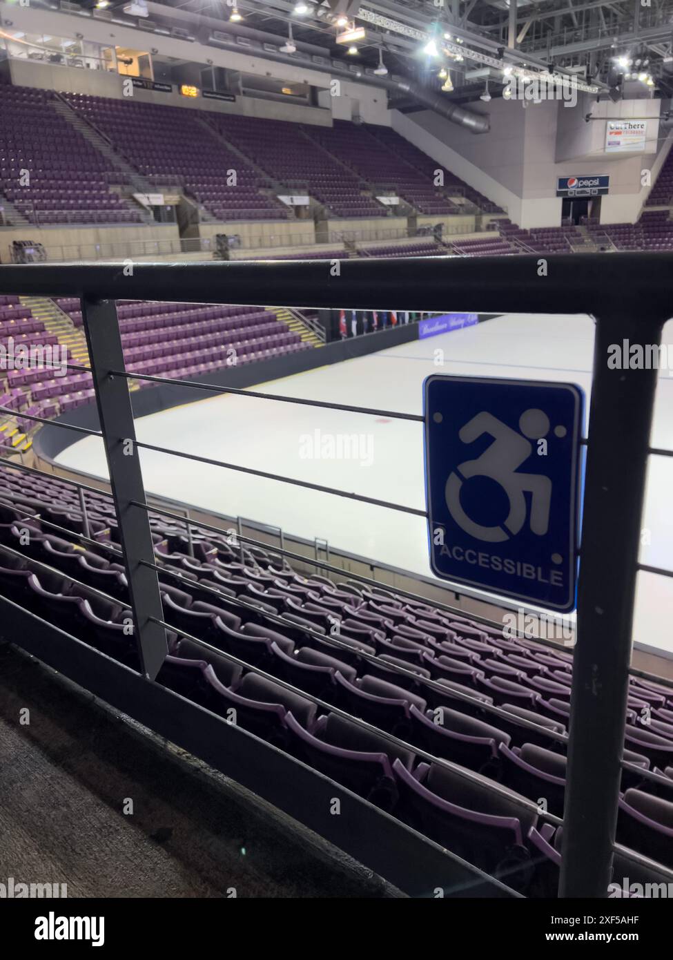 Accessible Seating Overlooking Ice Rink at World Arena Stock Photo - Alamy