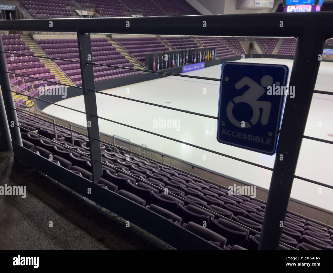 Accessible Seating Overlooking Ice Rink at World Arena Stock Photo - Alamy