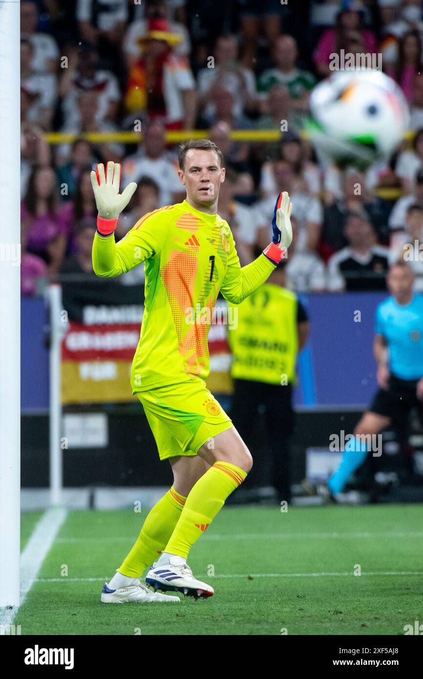 Manuel Neuer (Deutschland, #01) am Ball, GER, Germany (GER) vs Denmark (DEN), Fussball ...