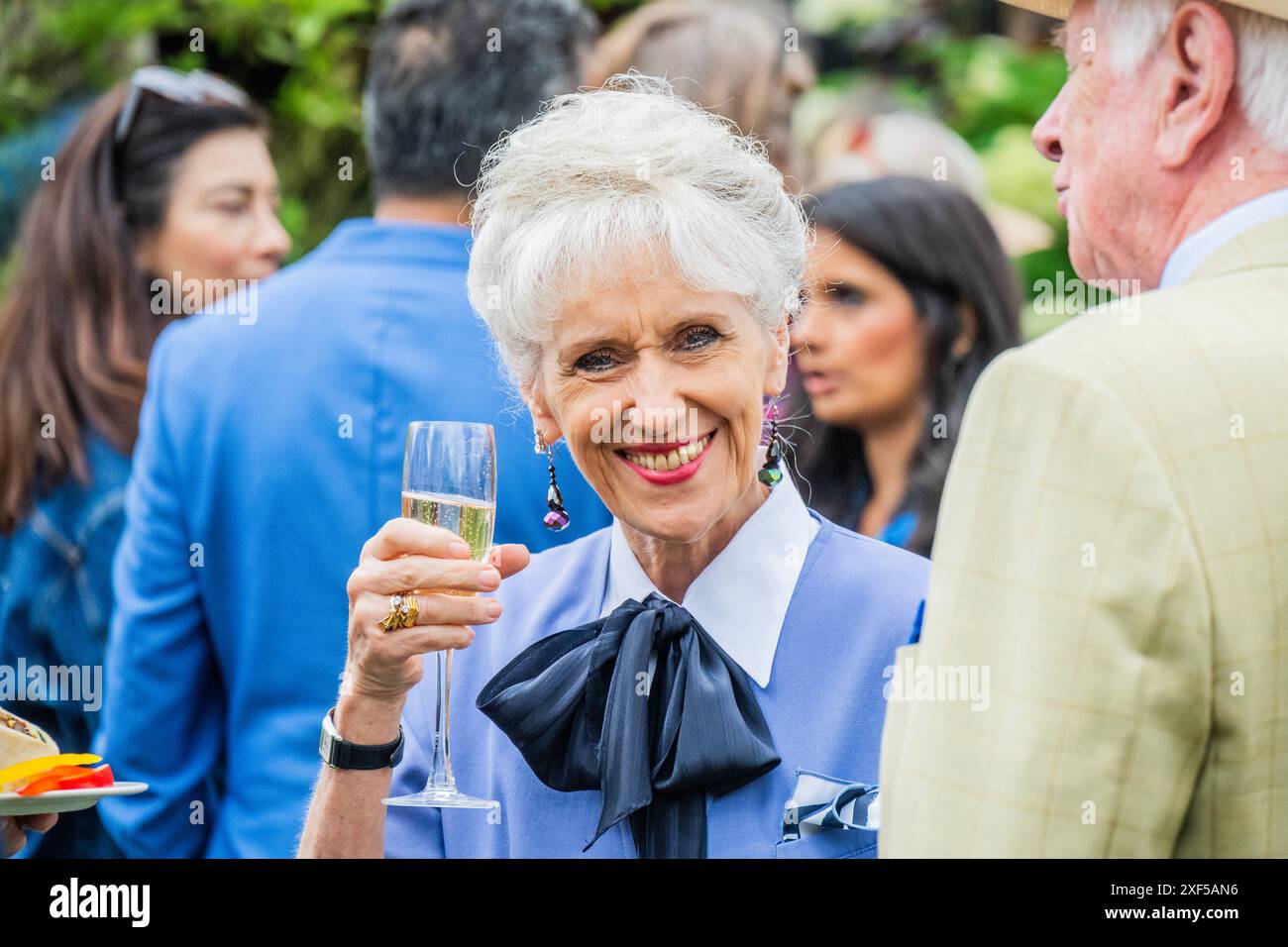 London, UK. 1st July, 2024. Anita Dobson enjoys drinks for key guests ...