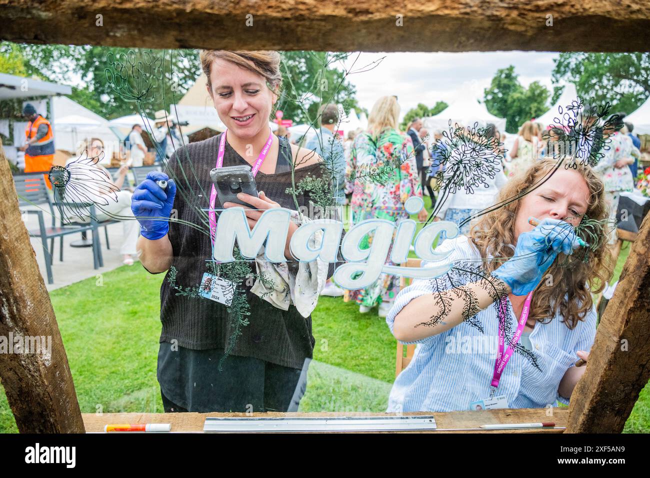 London, UK. 1st July, 2024. A Magic sign is creatd for guests on the ...
