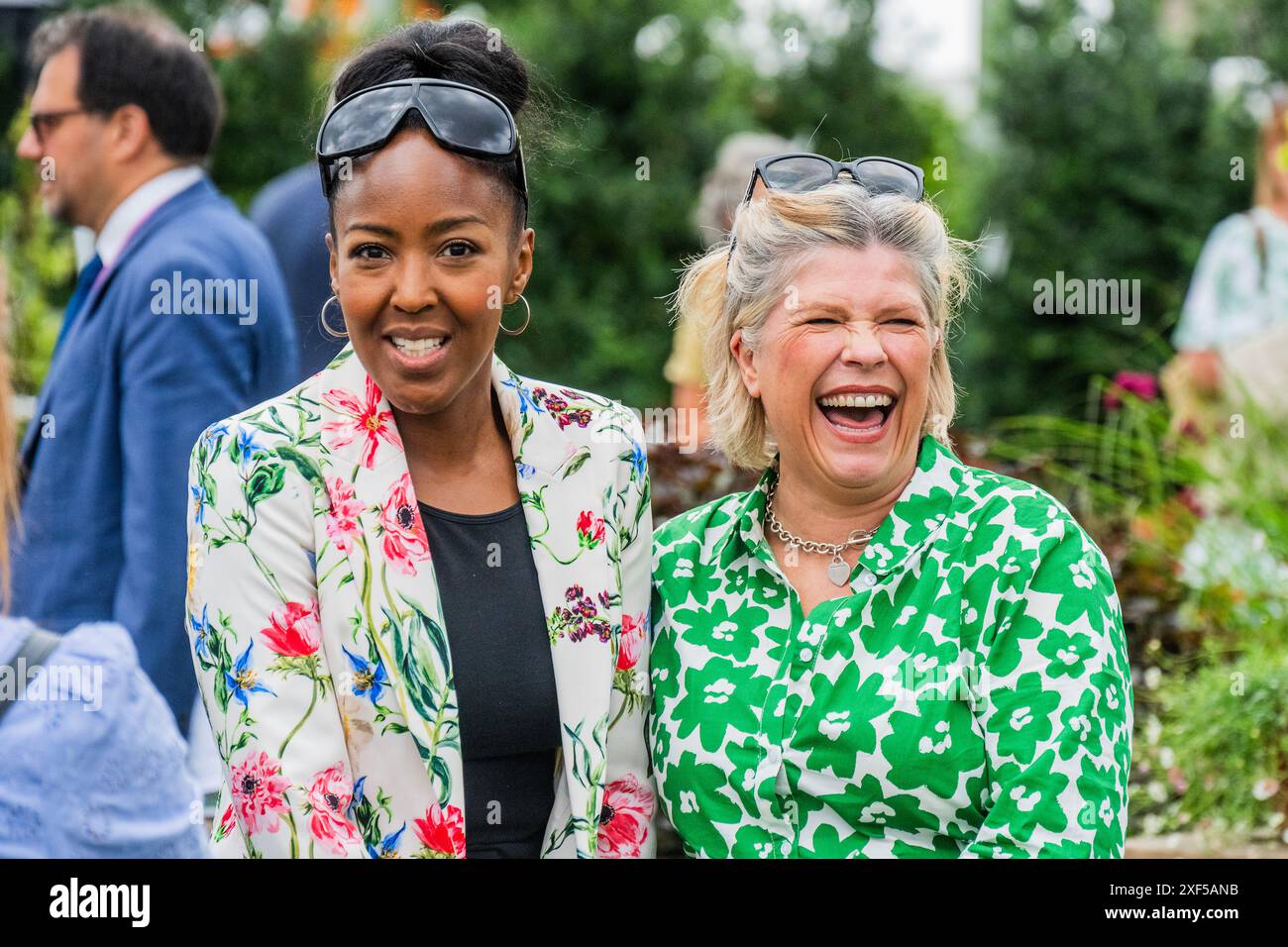 London, UK. 1st July, 2024. Angellica Bell and Emma Wilson enjoy drinks ...