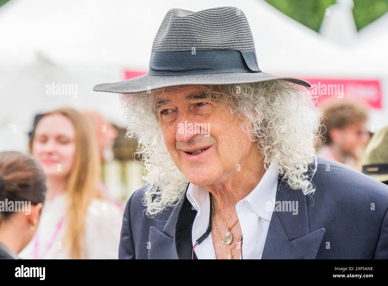 London, UK. 1st July, 2024. Sir Brian May enjoys drinks for key guests ...