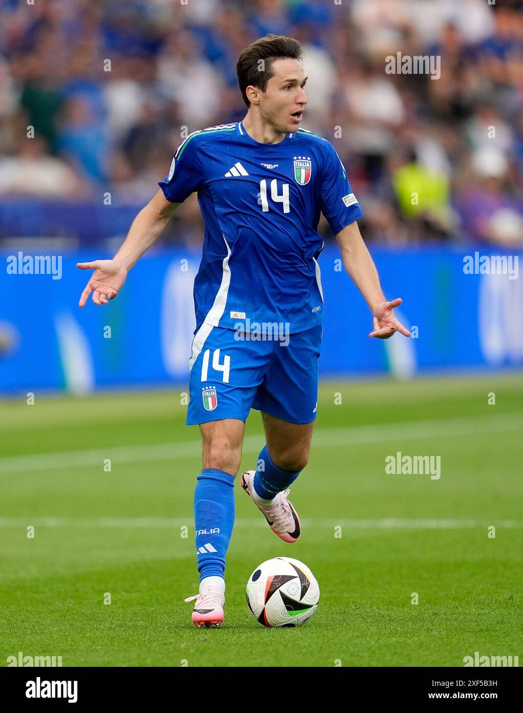 Italy's Federico Chiesa during the UEFA Euro 2024 round of 16 match at ...