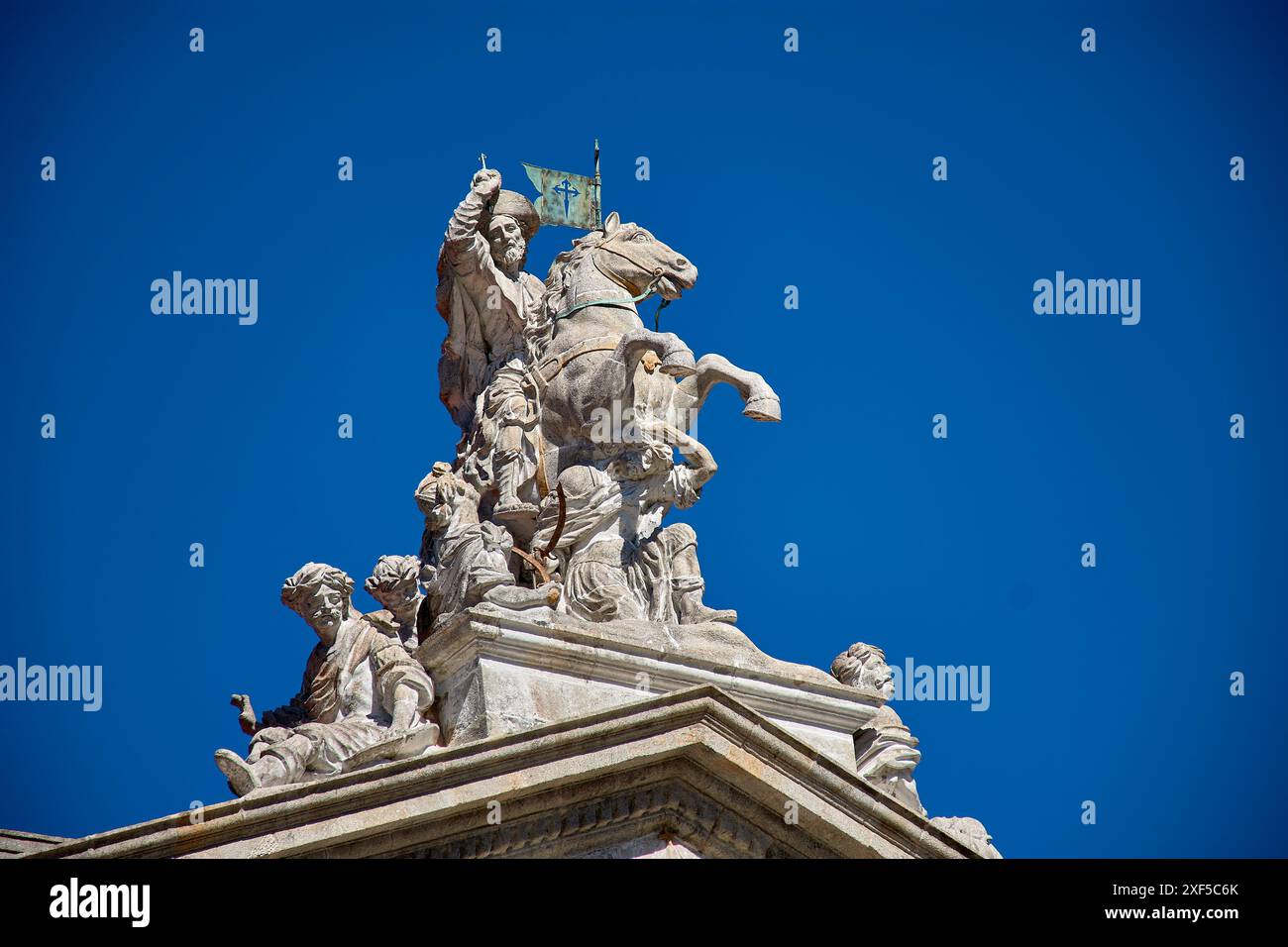 This image captures the sculpture of Santiago Matamoros in the ...