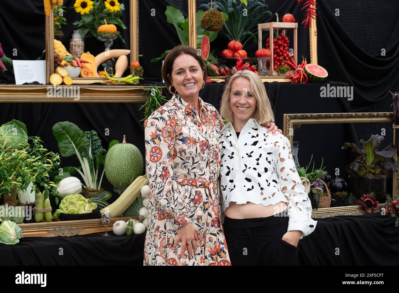 East Molesey, UK. 1st July, 2024. Directors of She Grows Veg, Kate ...