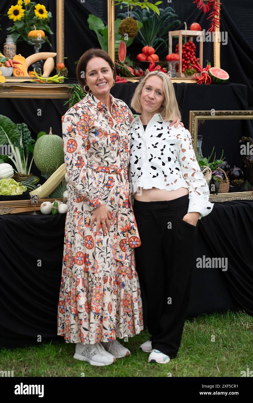 East Molesey, UK. 1st July, 2024. Directors of She Grows Veg, Kate ...