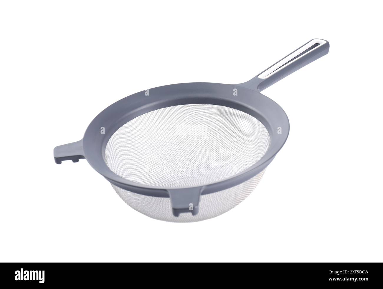 One metal sieve isolated on white. Kitchen utensil Stock Photo - Alamy