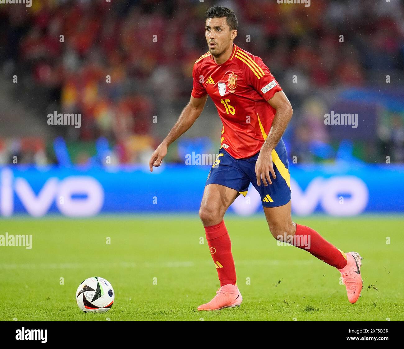 Spain's Rodri during the UEFA Euro 2024, round of 16 match at the ...