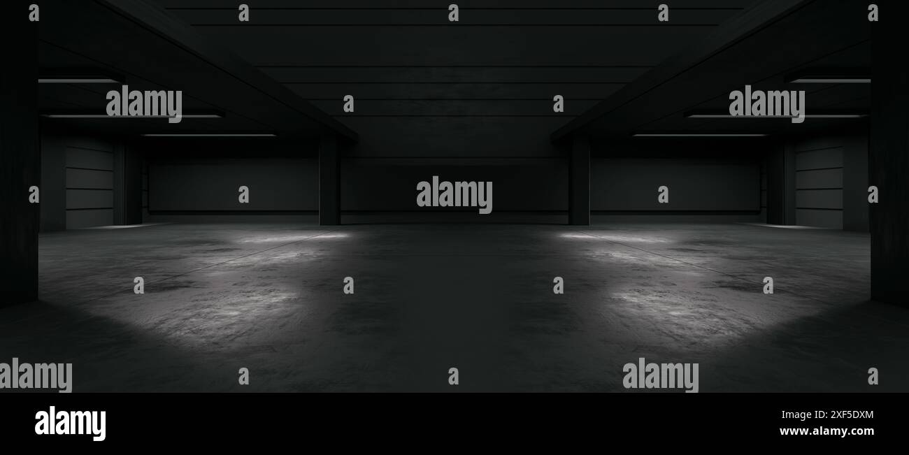 minimalist dark abstract interior design. Underground Studio, Hallway ...