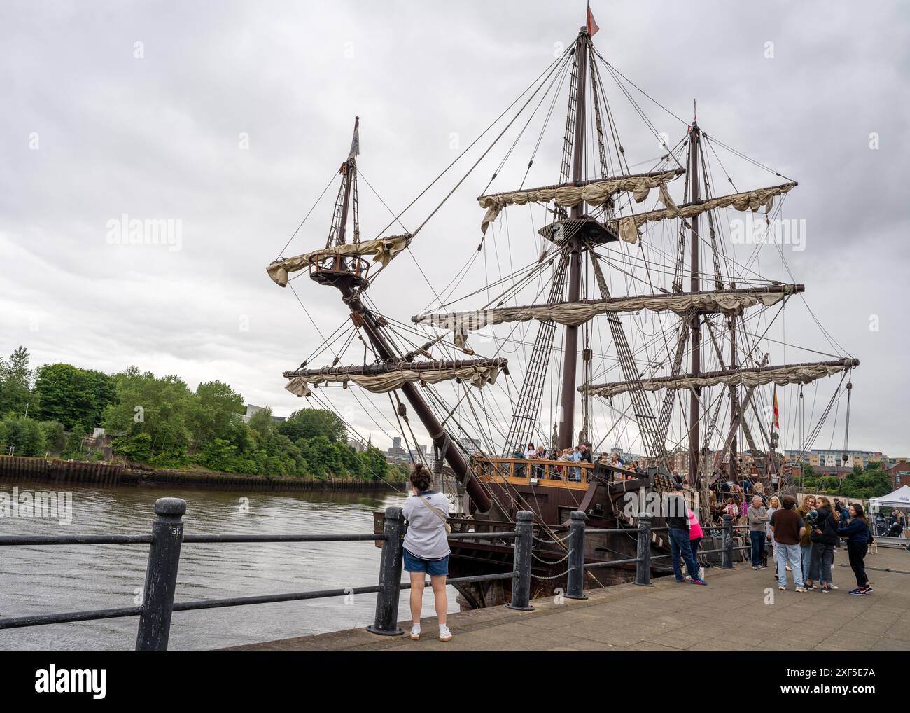 Newcastle upon Tyne, UK. Galleon Andelucia - a replica of a Spanish ...