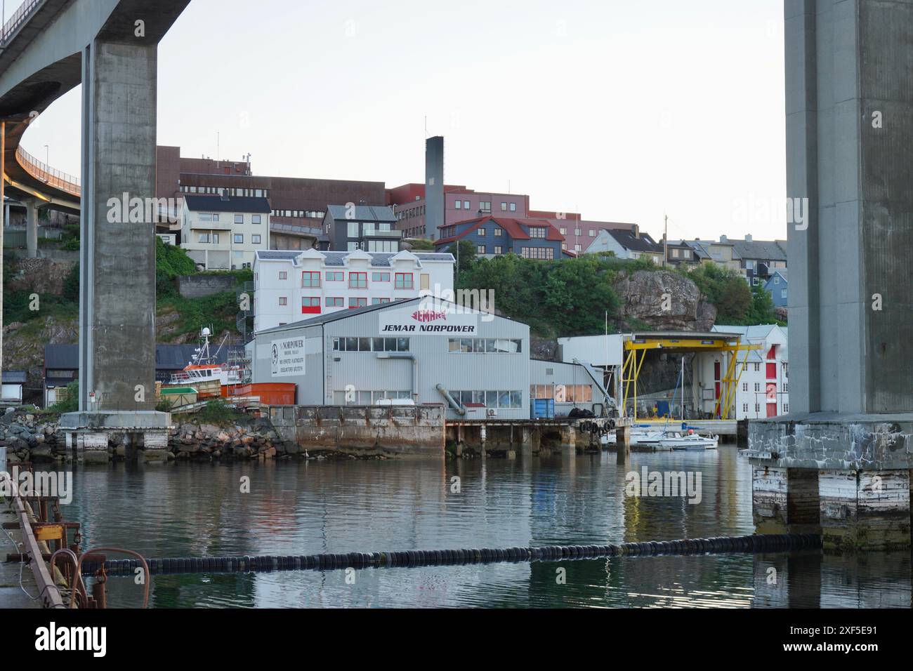 The shipyard of Jemar Norpower with waterfront next to the Oresund ...