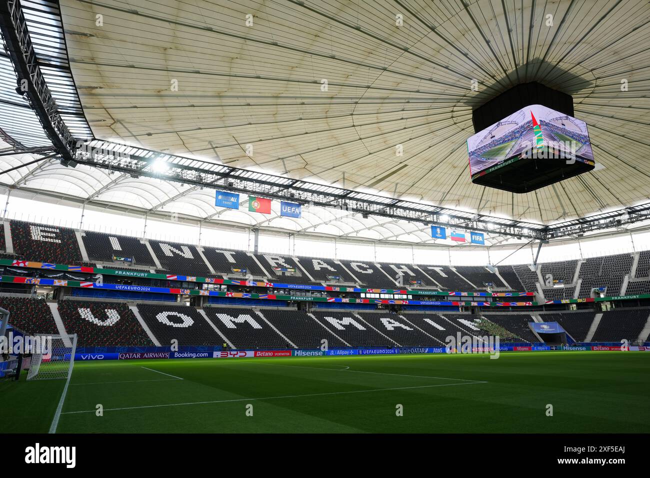 A general view inside the Frankfurt Arena in Frankfurt, Germany, ahead ...