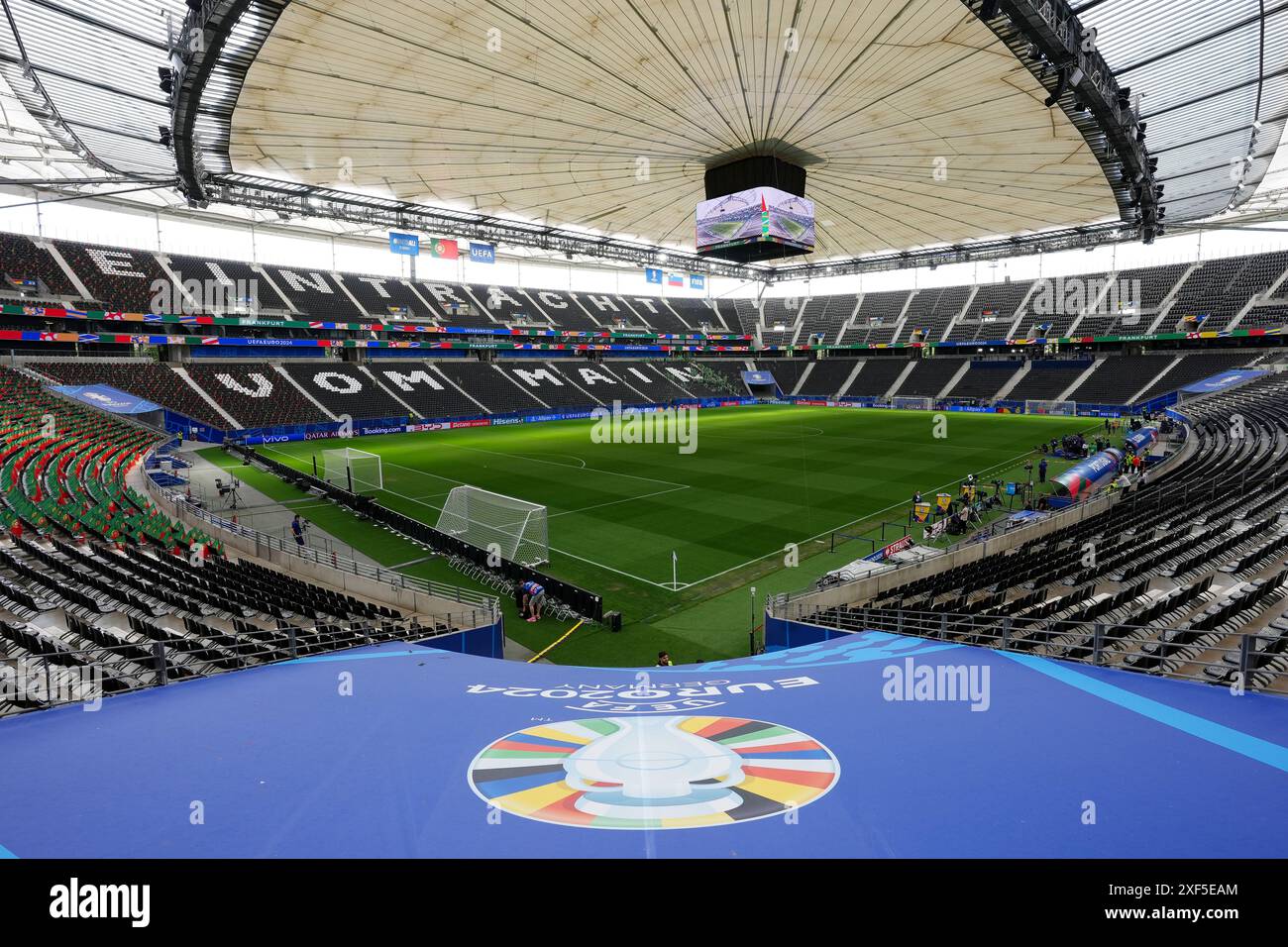 A general view inside the Frankfurt Arena in Frankfurt, Germany, ahead ...