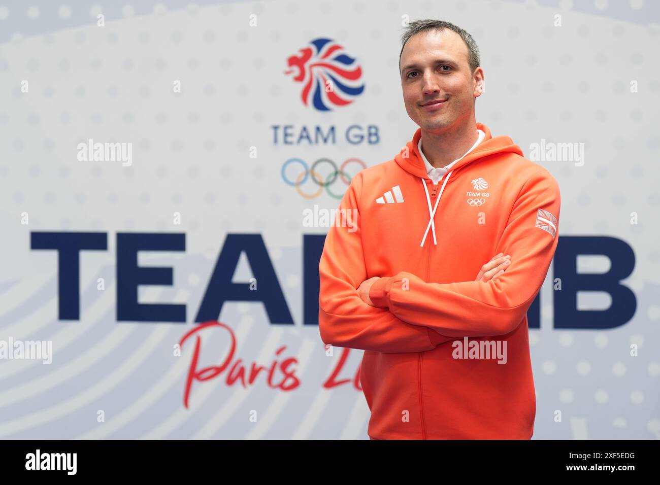 Tom Hall during a Team GB kitting out session for the Paris Olympics ...