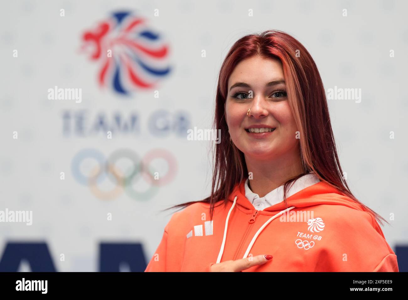 Penny Healy during a Team GB kitting out session for the Paris Olympics ...
