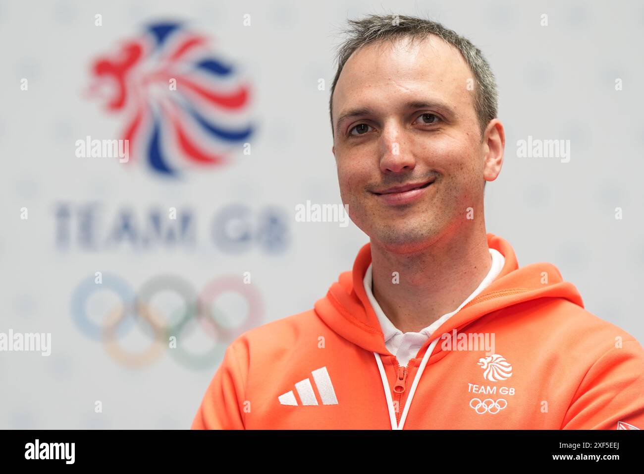 Tom Hall during a Team GB kitting out session for the Paris Olympics ...