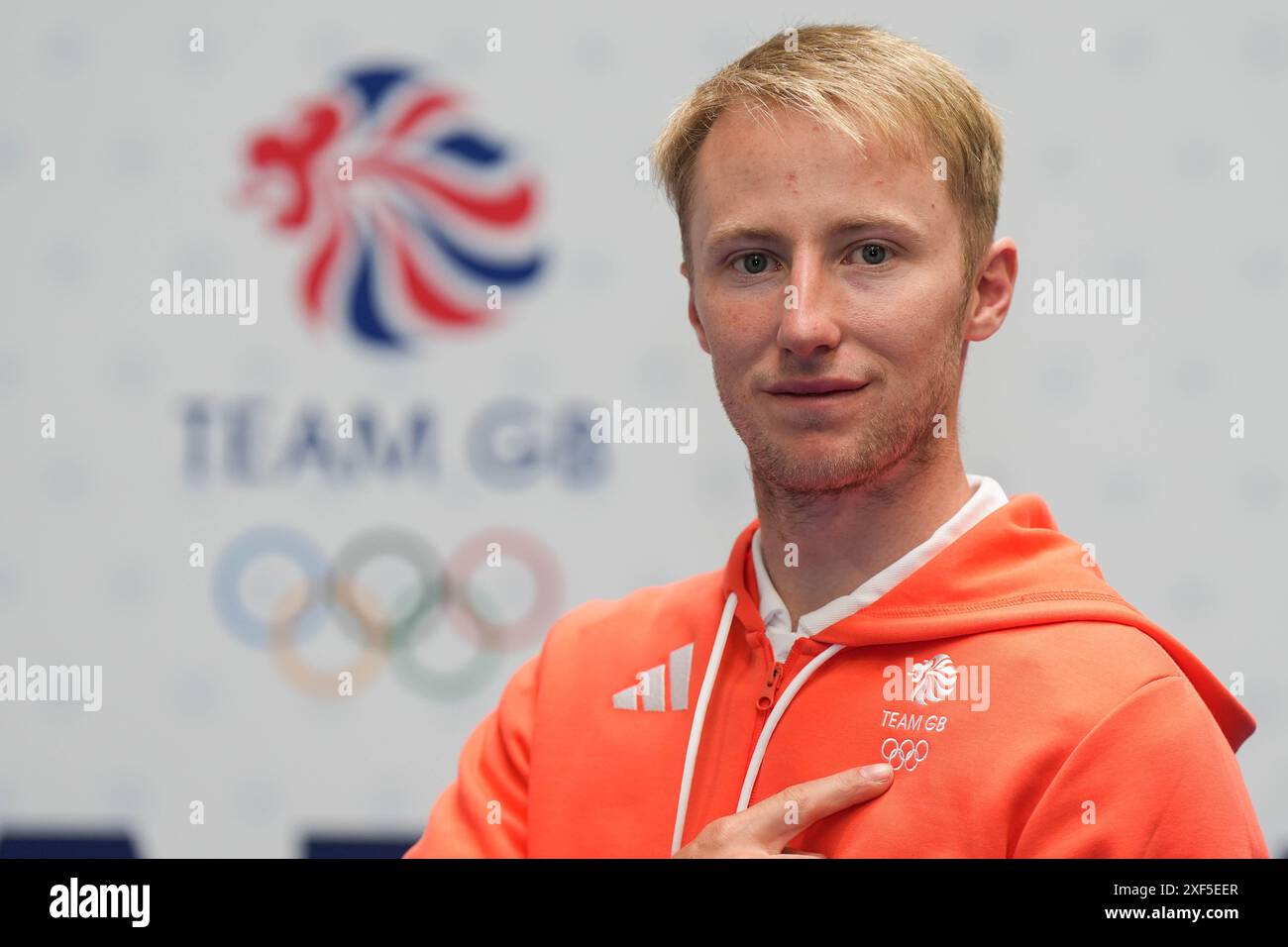 Conor Hall during a Team GB kitting out session for the Paris Olympics ...