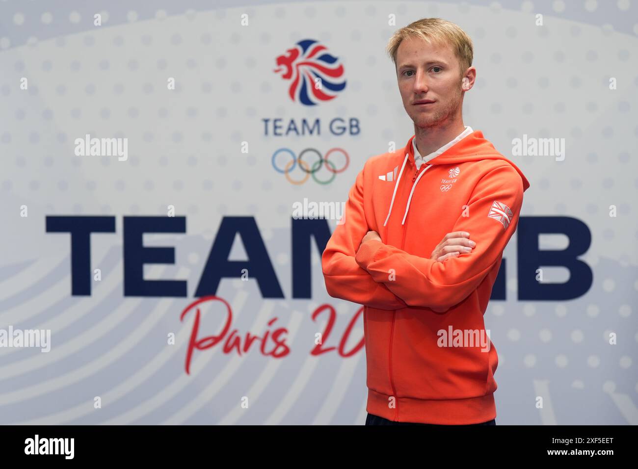Conor Hall during a Team GB kitting out session for the Paris Olympics ...