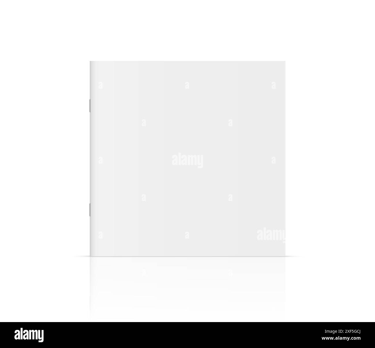 Vector realistic standing 3d magazine mockup with white blank cover ...