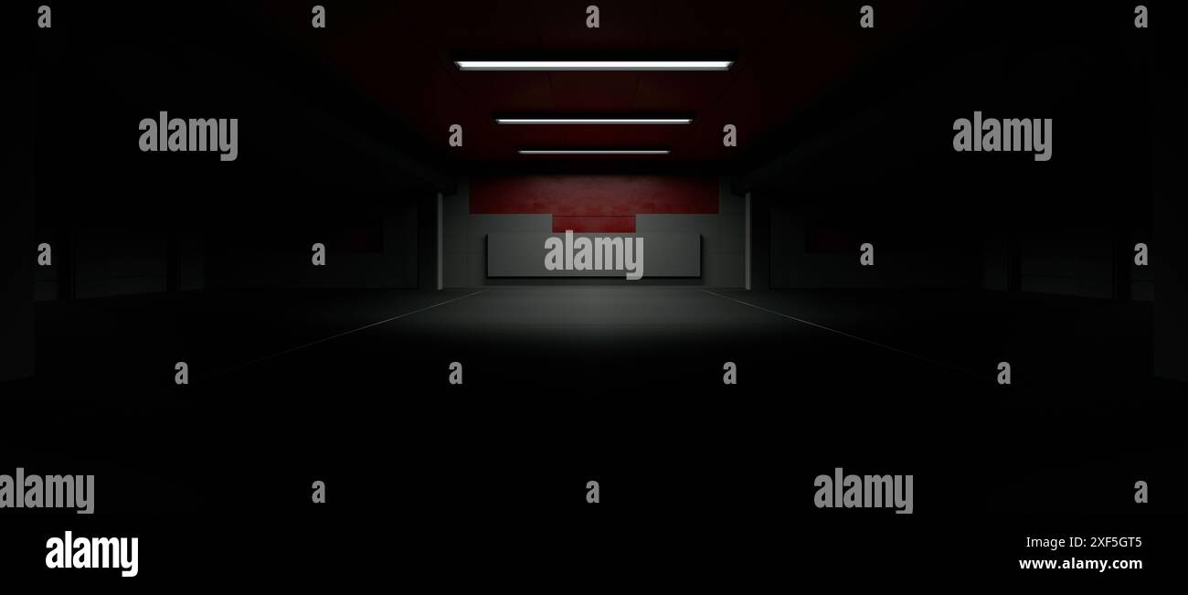 minimalist dark abstract interior design. Underground Studio, Hallway ...