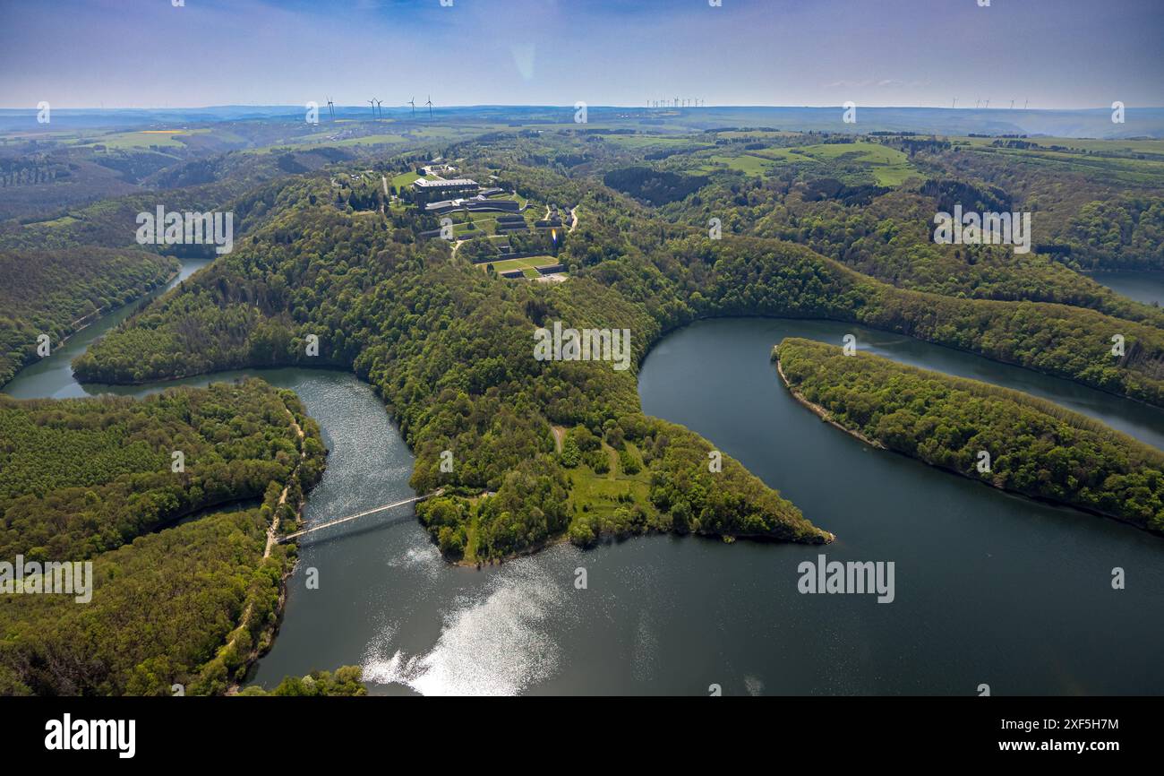 Aerial view, Vogelsang IP building complex and historical museum on ...