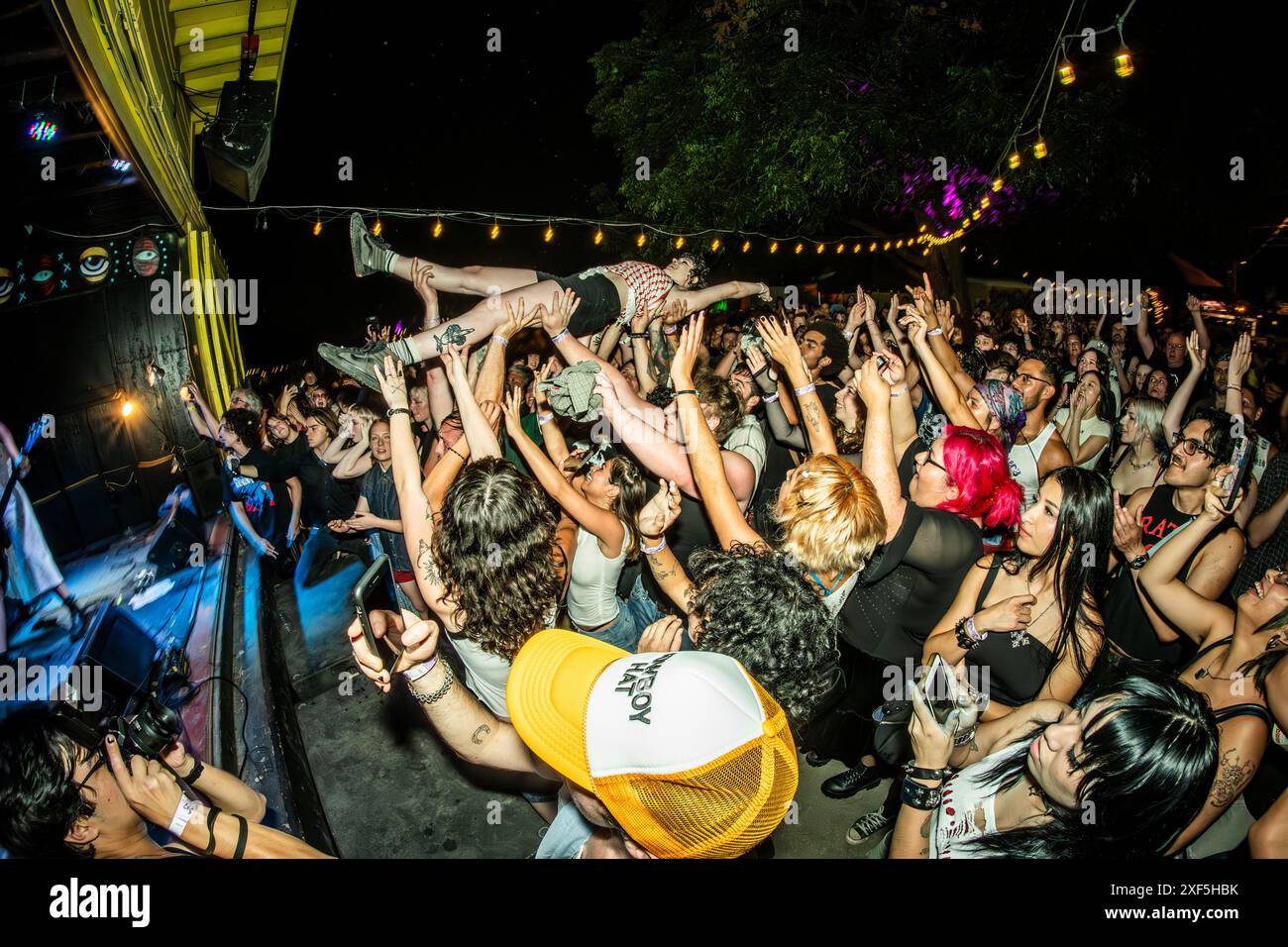 The band DIE SPITZ performs at the FarOut Lounge, Austin, Texas Stock ...
