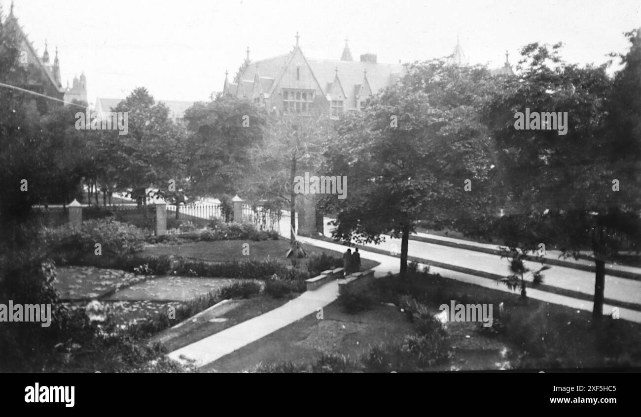 Architecture: View of a University of Chicago building, 1920. From a ...