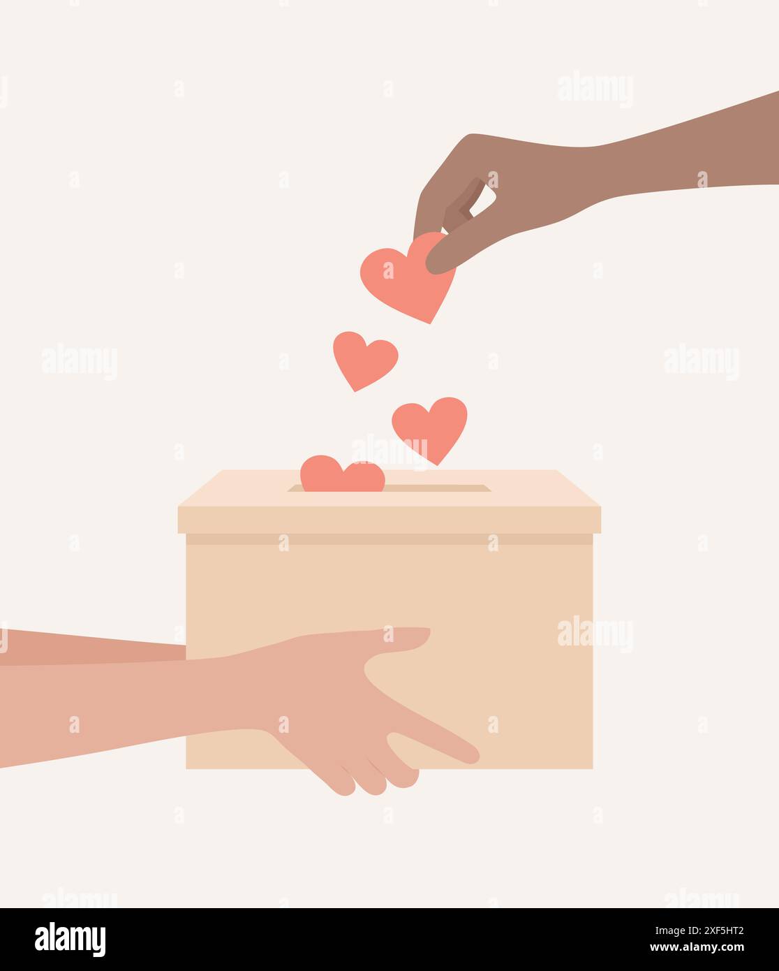 Hold the box flat Stock Vector Images - Alamy