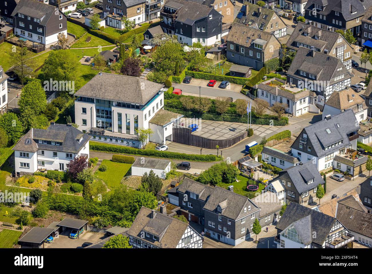 Aerial view, company building Logo-Plan, Fredeburg, Schmallenberg ...