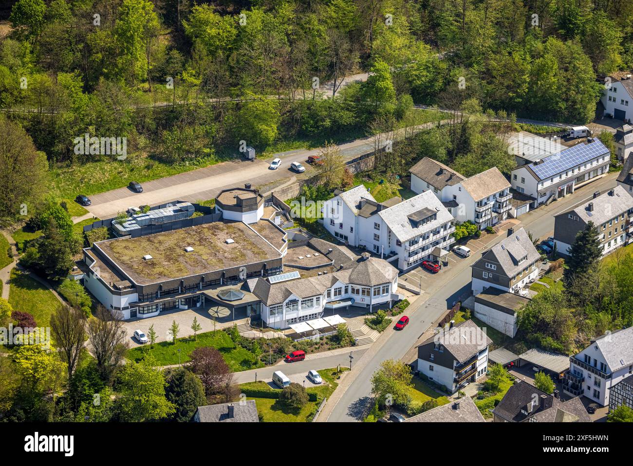 Aerial shot forest edge village hi-res stock photography and images - Alamy