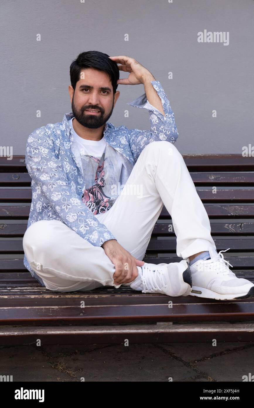 Wallpaper Of A Man Sitting On Bench