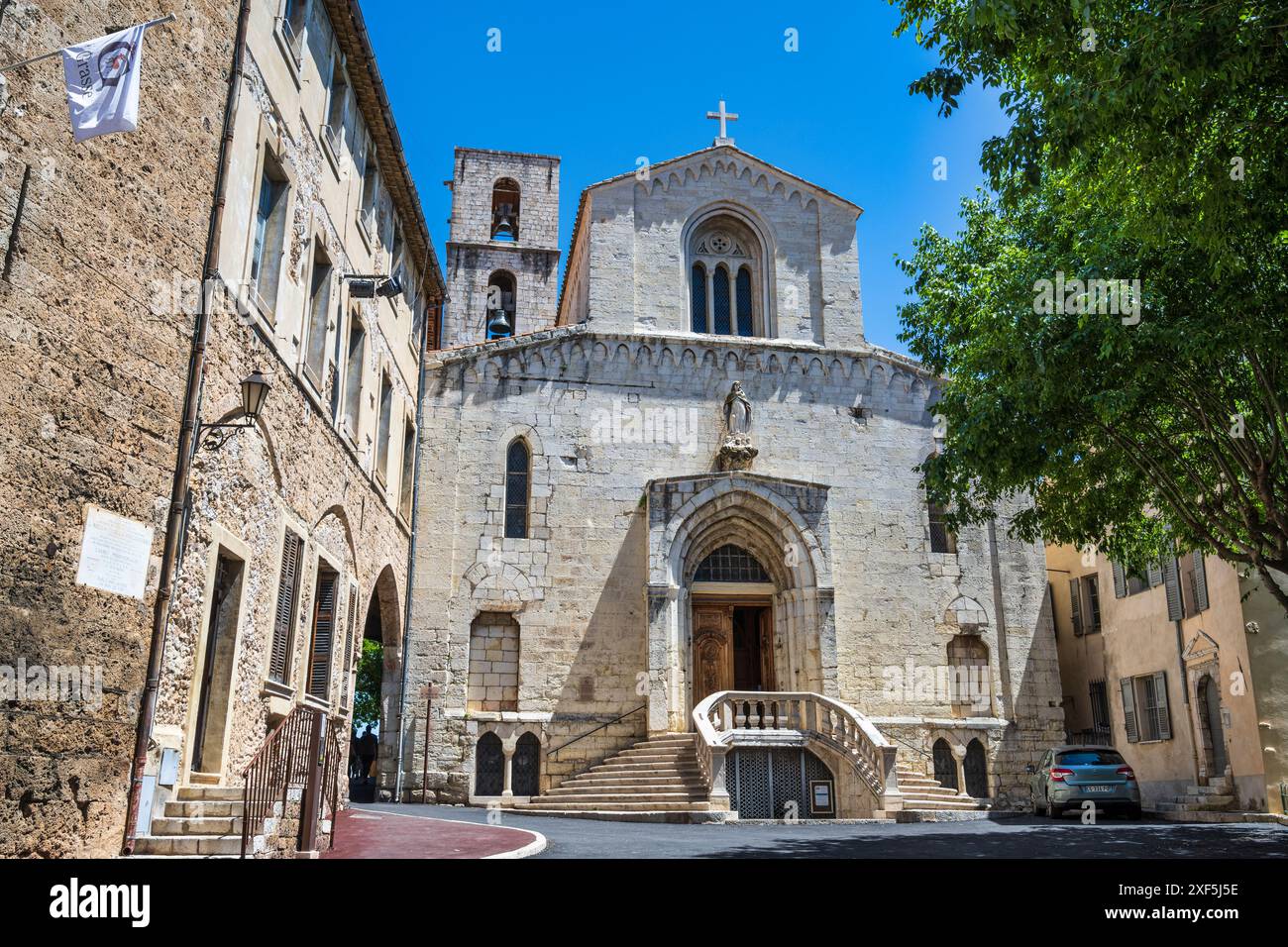 Grasse Cathedral on Place du Petit Puy in old town of Grasse on the ...
