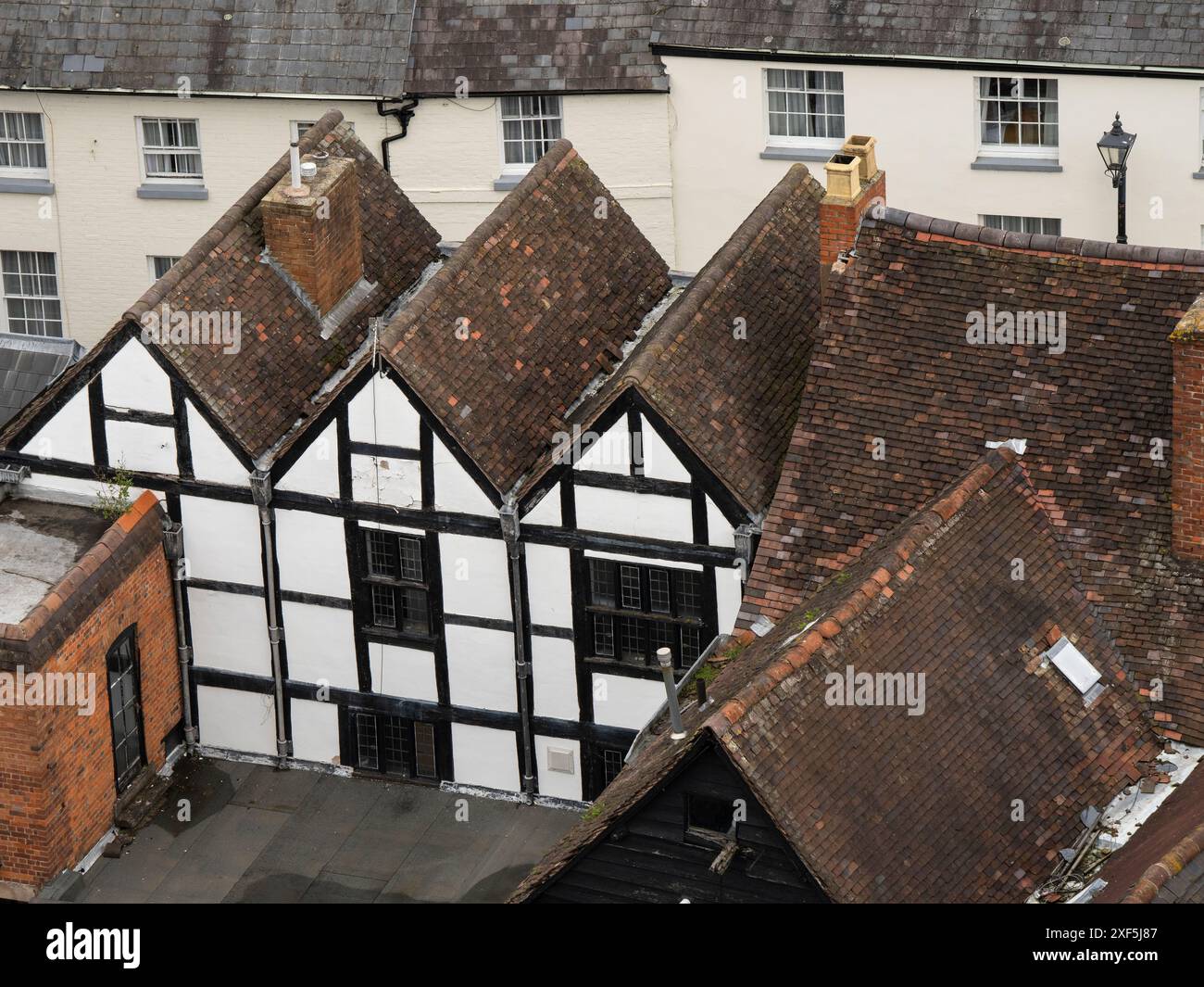 The rooftops of Ludlow viewed from St Laurence's Church, Ludlow ...