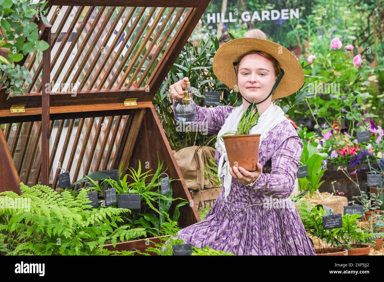 London, UK. 01st July, 2024. In the SS Great Britain garden, Natalie ...