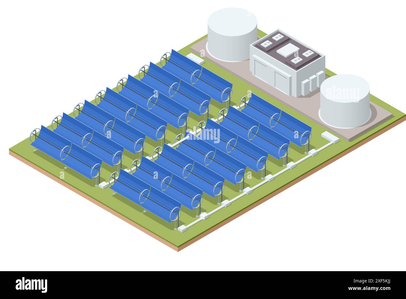 Solar trough power plant Cut Out Stock Images & Pictures - Alamy