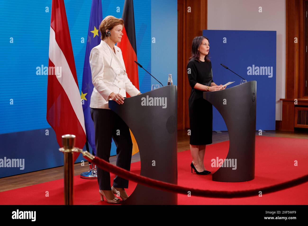 Außenministerin der Republik Lettland, Baiba Bra e, Außenministerin Annalena Baerbock ...
