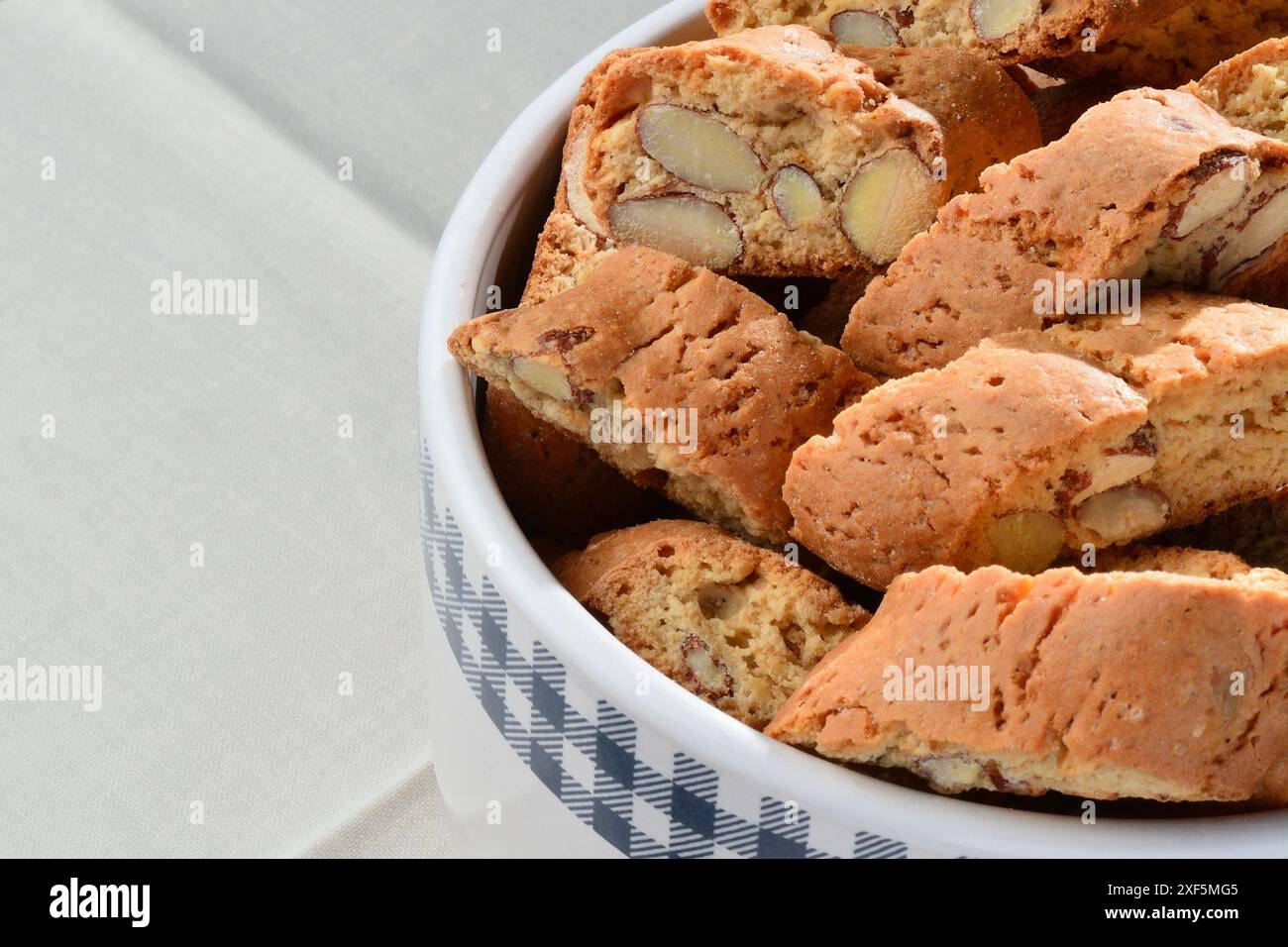 Cantuccini: sweet dried biscuits. Almond cookies typical of Tuscany ...