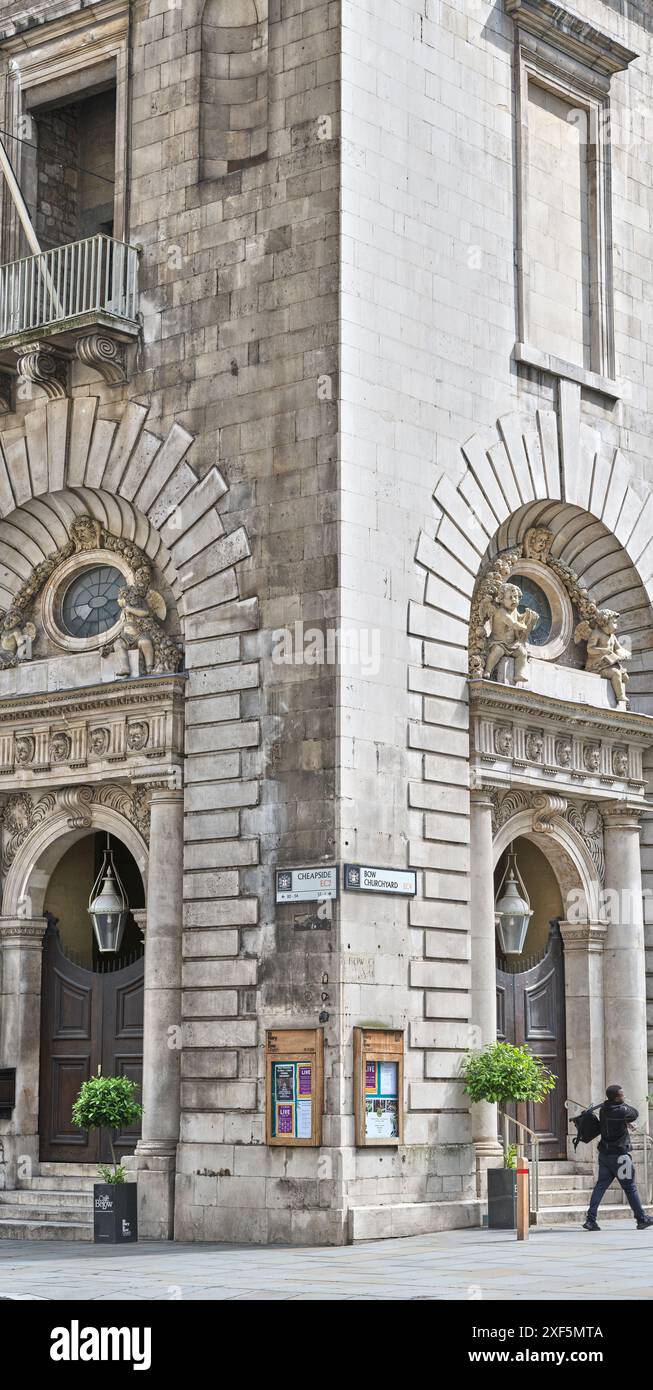 St Mary-Le-Bow christian church, Cheapside, London, England, founded in ...