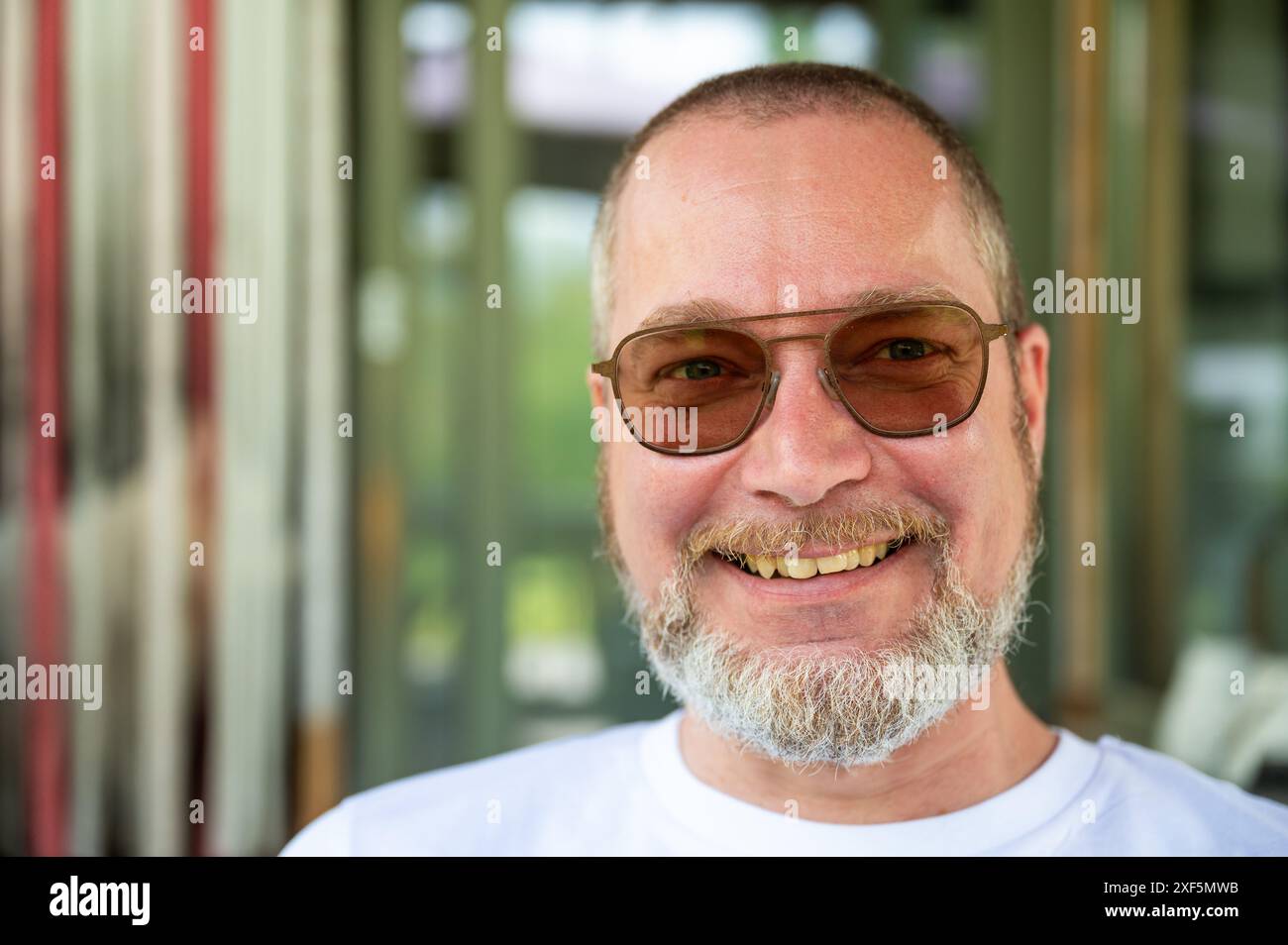 Casual portrait of a 48 yo white man wearing glasses, Borchtlombeek ...