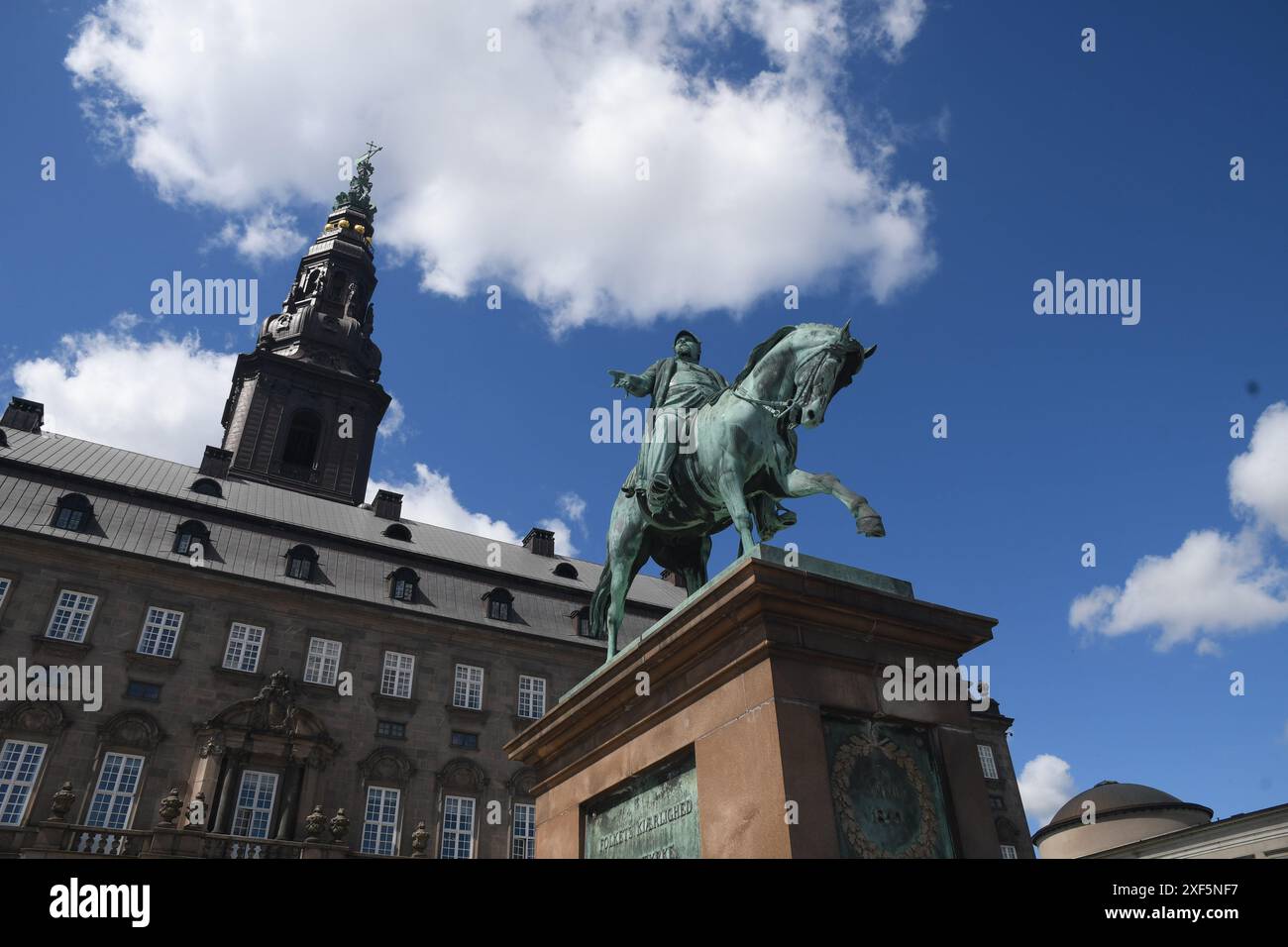 Copenhagen, Denmark /01 july024/ Statue of king frederik the 7th on ...