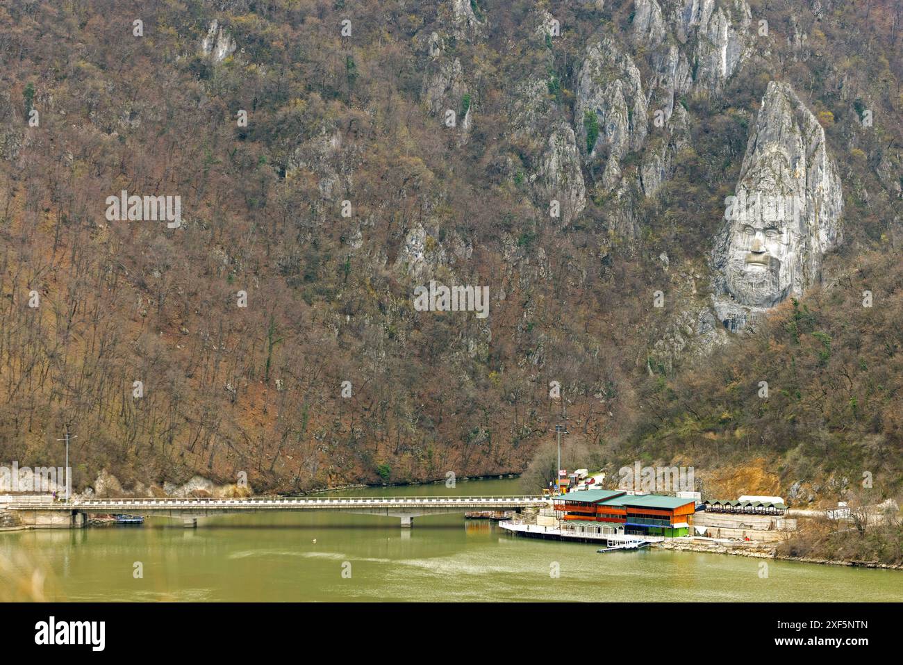 Dubova, Romania - March 14, 2024: Rock Sculpture of Decebalus Last King ...