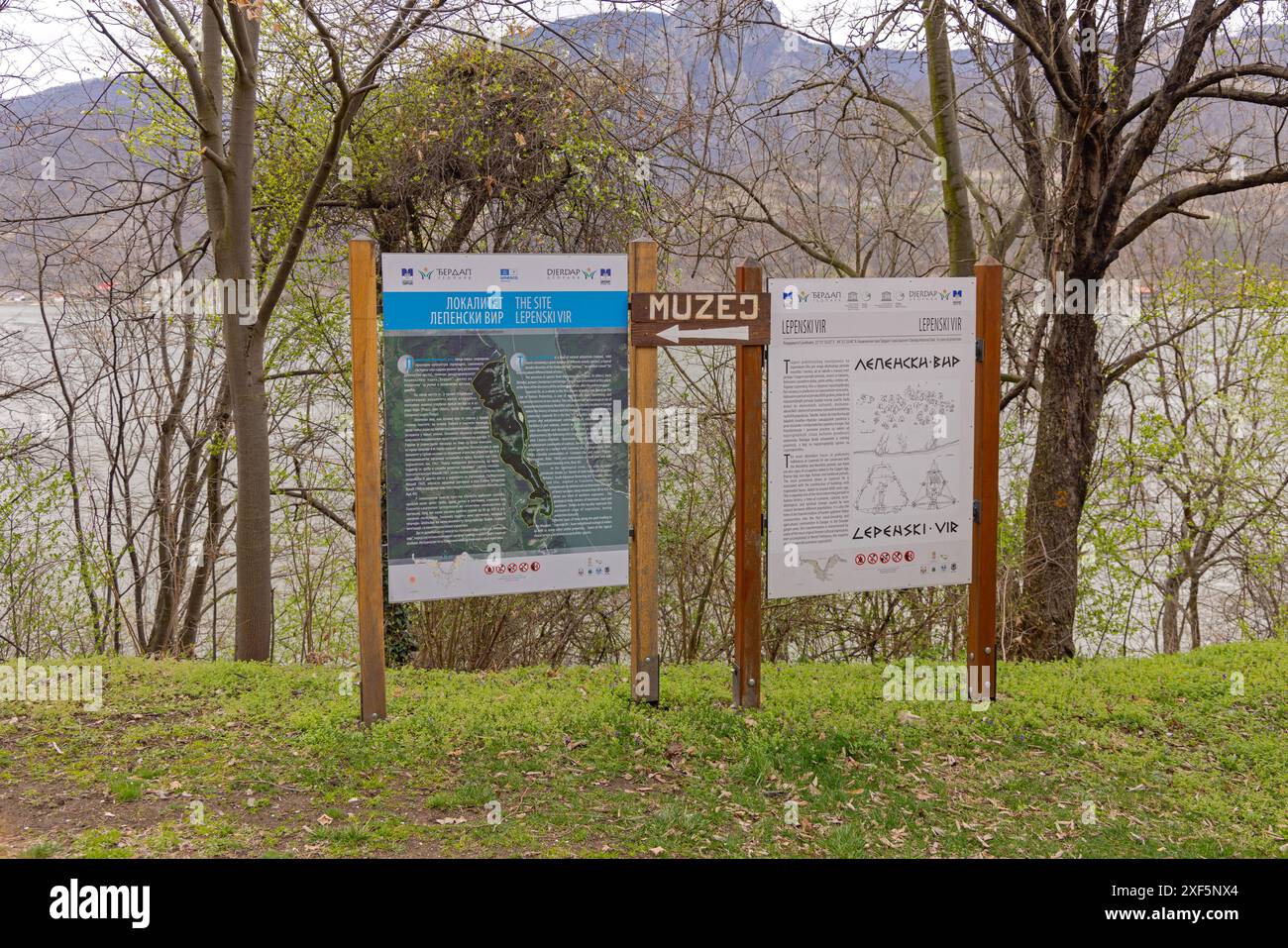 Donji Milanovac, Serbia - March 14, 2024: Sign Information Board ...
