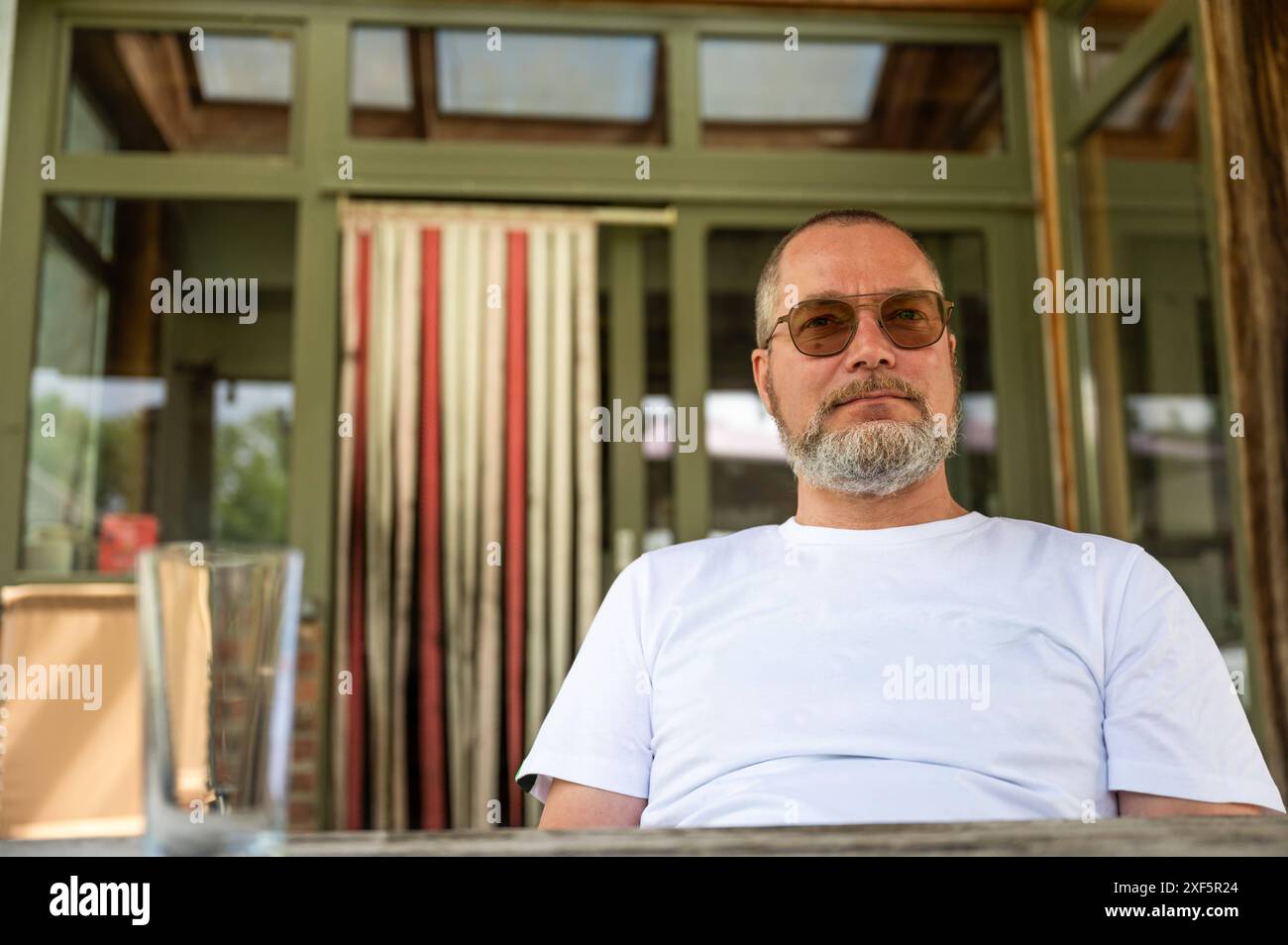 Casual portrait of a 48 yo white man wearing glasses, Borchtlombeek ...