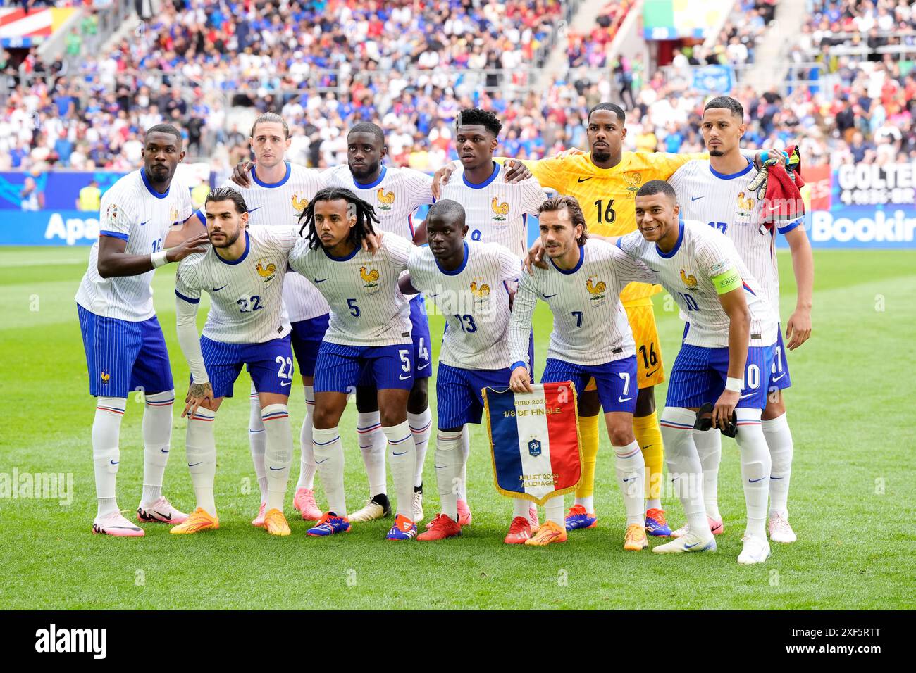 France players pose for a team photo during the UEFA Euro 2024, round ...